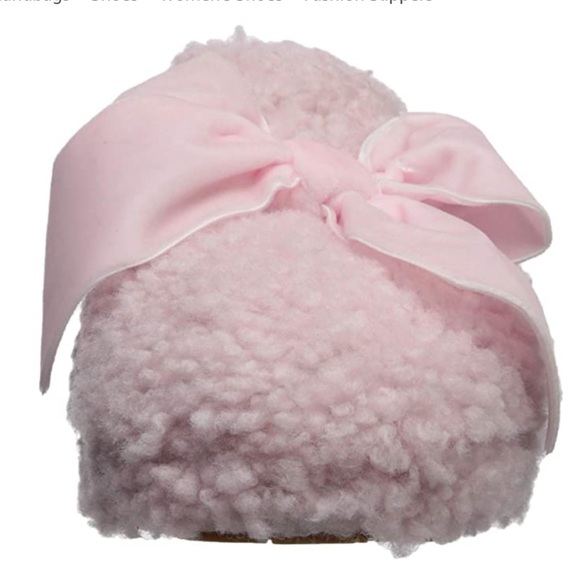 UGG | Shoes | New Addison Velvetbow Curly Sheepskin Slippers | Poshmark